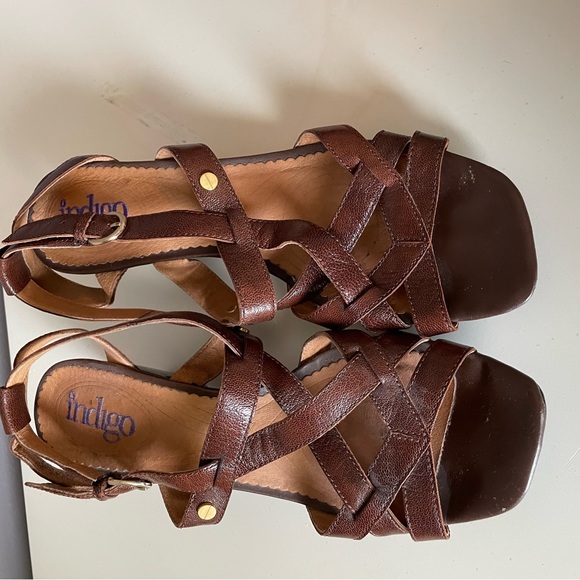 Clarks | Shoes | Clarks Indigo Brown Leather Sandals | Poshmark